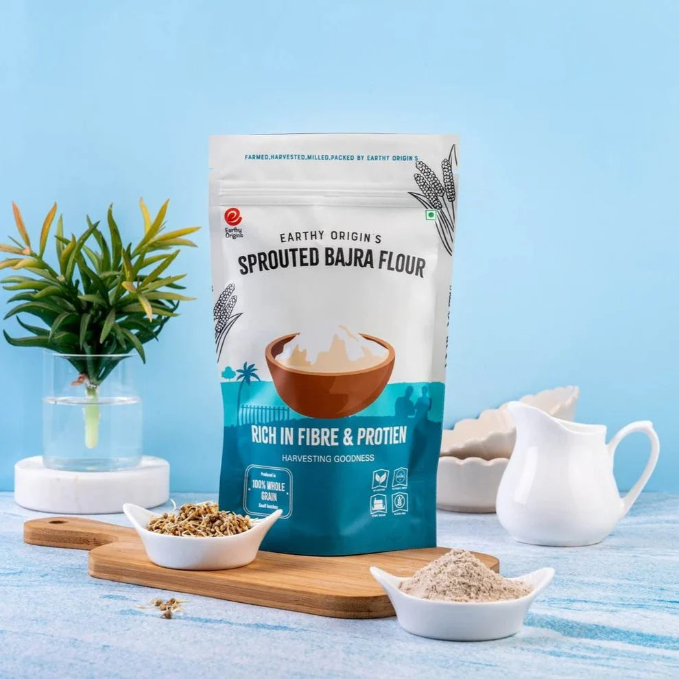 Flour | Sprouted Bajra Flour - 100% Whole Grain - Naturally Gluten Fre ...